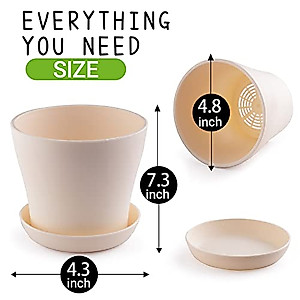 JC-JDFMY11 Gardening Potted Plants,4 Kit Kinds of Decorative Bonsai Tree Planting Kit Suitable for Indoor or Outdoor,Removable Base,with Drain Holes,Creative and Novel Gifts