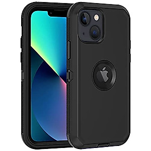 Aimoll-88 for iPhone 13 Case, iPhone 14 Case,with Built in Screen Protector Heavy Duty Drop Protective Phone Case, Military Grade Full Body Shockproof Dust Proof Cover for Apple iPhone 13 (Black II)