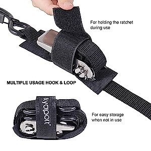 Ayaport Boat Tie Down Straps to Trailer (Stainless Steel Ratchet) 5 Feet, 2400lbs Break Strength Heavy Duty Ratchet Boat Straps, Boat Transom Straps Boat Trailer Accessories for Boating Safety