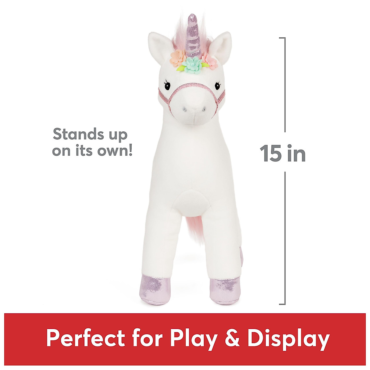 GUND Lily Rose Unicorn Stuffed Animal Plush Toy for Ages 1 and Up, White, 15”