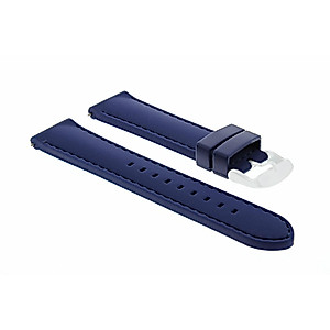 Ewatchparts 20MM RUBBER DIVER WATCH STRAP BAND FOR IWC PILOT PORTUGESE TOP GUN WATCH BLUE