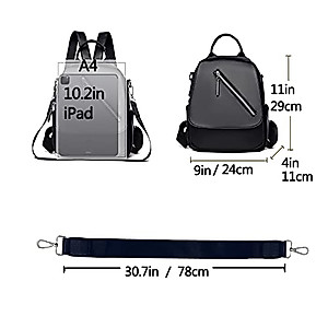 NEFORBA Small Backpack Purse for Women, Cute Little Black Backpack, Girls Fashion Convertible Casual Leather Daypack, Teens Ladies Travel Bag Shoulder Handbag and Satchel Handbags for Everyday 64