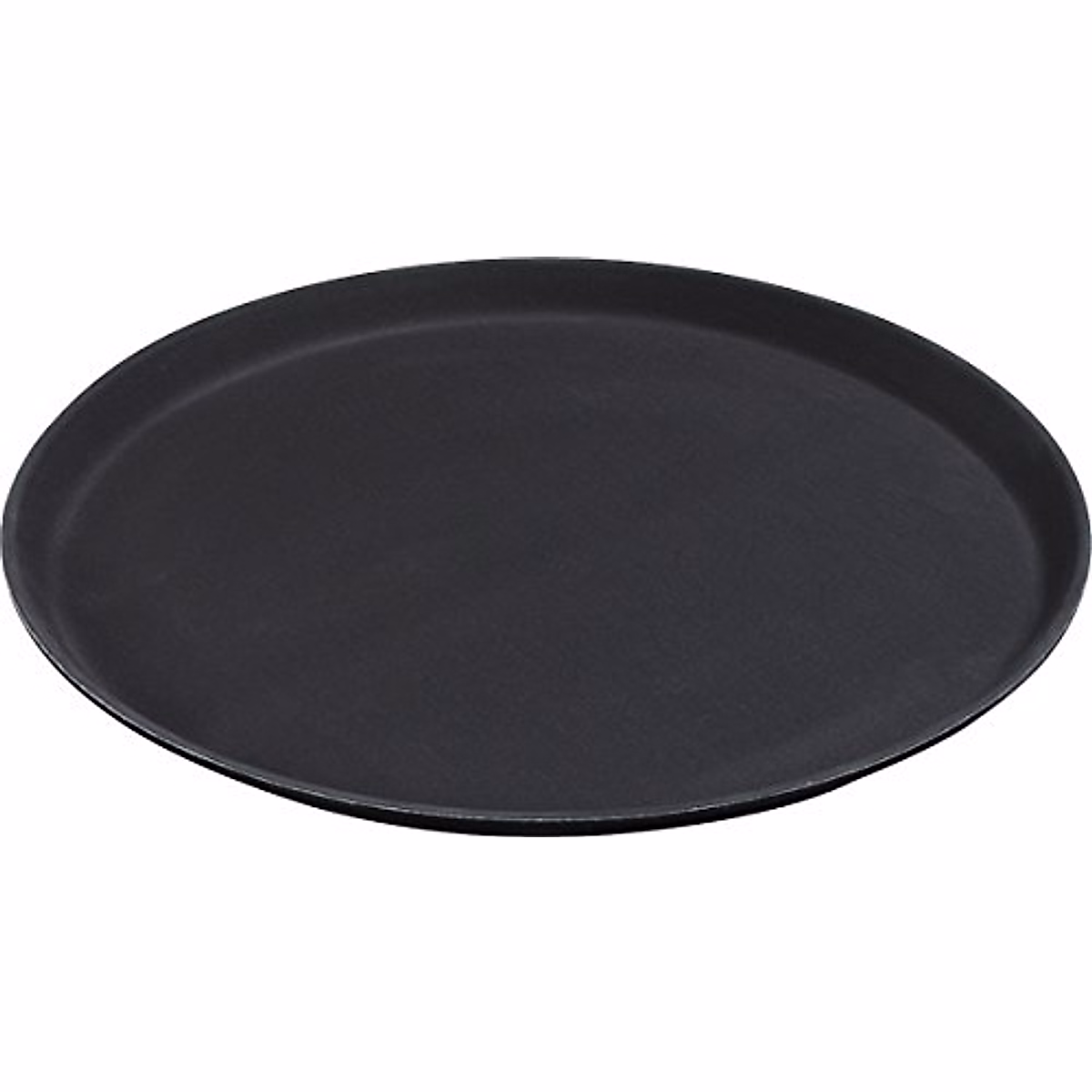 Carlisle FoodService Products CFS 1400GL004 GripLite Rubber Lined Non-Slip Round Serving Tray, 14" Diameter, Black (Pack of 12)