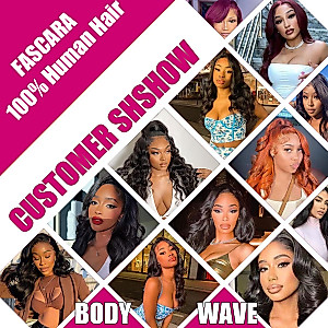 5x5 HD Lace Closure Wigs Body Wave Closure Wigs Human Hair Pre Plucked 180% Density Transparent Lace Closure Wig Glueless Body Wave Closure Wig with Baby Hair 24 inch