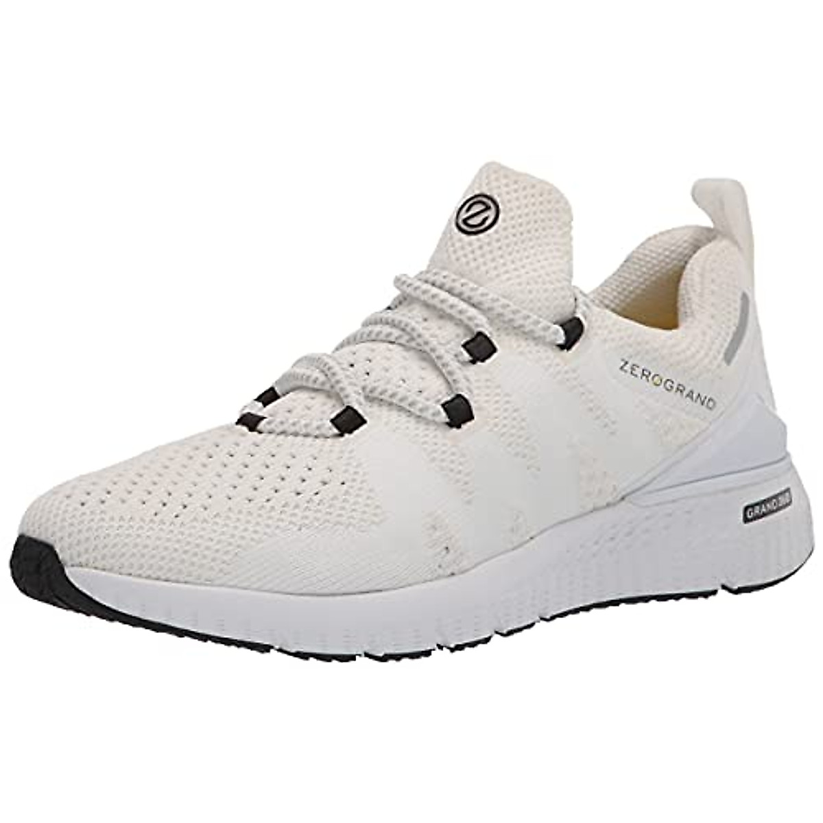 Cole Haan Women's Zerogrand OVERTAKE LITE Runner Running Shoe, White Webbing/White Midsole/Black Outsole, 8