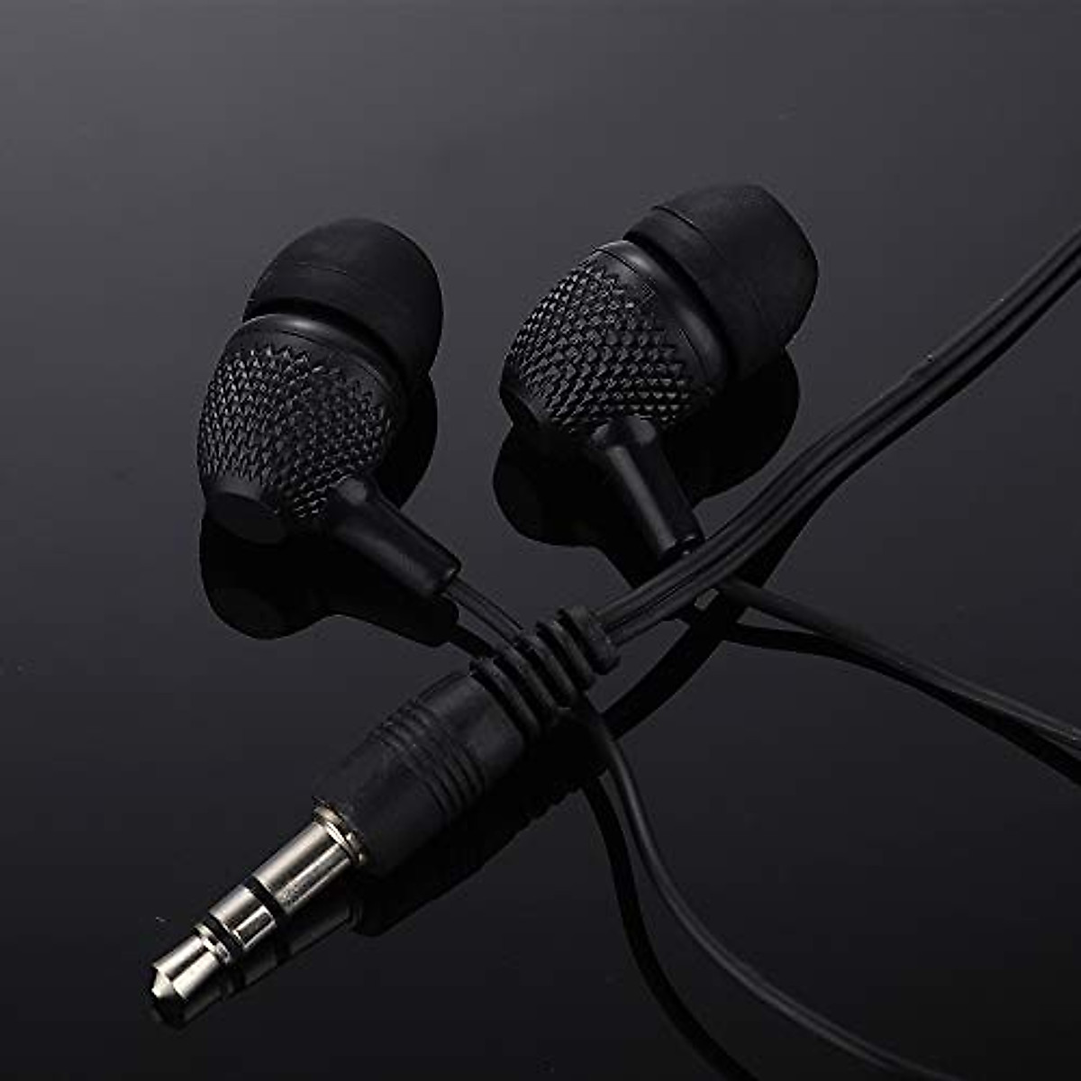 Wholesale School Earbuds Headphones 100 Pack Bulk Earphones for Classroom Students Kids Teens Children Gift and Adult (100 Black)