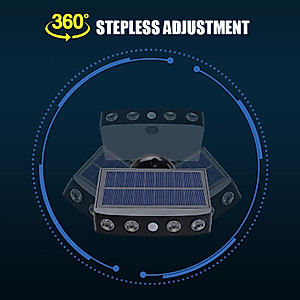 EUAONYA Solar Powered Fake Security Camera, Solar Wall Light Outdoor Solar-Powered Garden Lamp,Motion Sensor Waterproof Spotlights for Garden Path Street, IP65 Waterproof