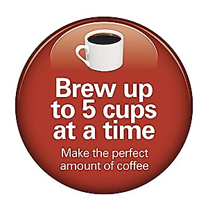 Hamilton Beach 5 Cup Compact Drip Coffee Maker with Programmable Clock, Glass Carafe, Auto Pause and Pour, Black & Stainless Steel (46111)