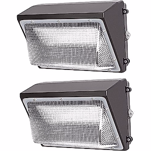 CINOTON 90W UL Listed 12000LM Outdoor Led Wall Pack Light with Dusk-to-Dawn Photocell Sensor, IP65 Waterproof 5000K Daylight Wall Mount Lights, Support 110-277V AC Power Replace [400W HID/HPS] 2 Pack