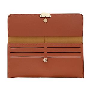 Li'Shay Wallet with Heart Closure-Yellow Brown