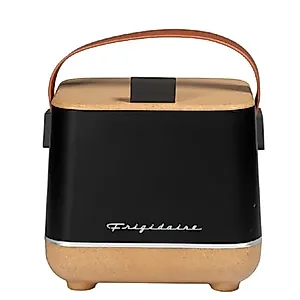 Frigidaire Portable Top Opening Lid Insulated 6-Can or 4-Liter Mini Personal Fridge Cooler, Black color, 110v Wall outlet & 12V car adapter - EFMIS310-Black (Renewed)