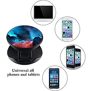 (2 Pack) Cell Phone Stand/Cellphone Foldable Finger Grip Holder for Smartphone and Tablets - Gold Green Pink Marble