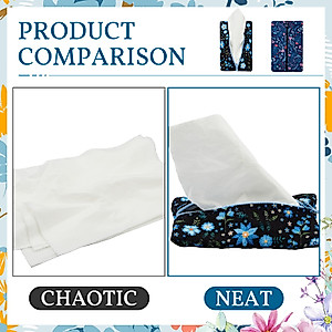 Kigeli 2 Pieces Purse Tissue Holder Travel Tissue Pouch for Purse Fabric Zipper Enclosed Pouches Reusable Flower Pattern Paper Holder for Coins, 5.25 x 3 Inches(Rustic Floral Print)