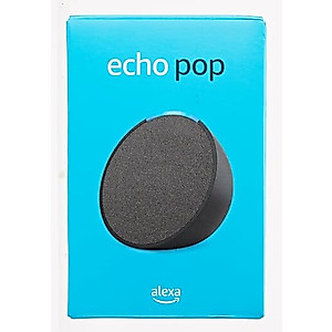 Echo Pop | Full sound compact smart speaker with Alexa | | International Version with EU Power Adaptor | Charcoal