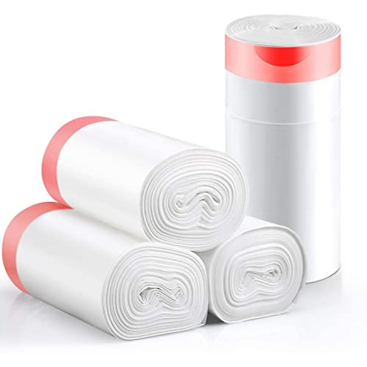 Small Trash Bag - 2.6 Drawstring Garbage Bags Bathroom Trash can Liners 10 Liters for Bedroom Bathroom Office Home 60 Counts