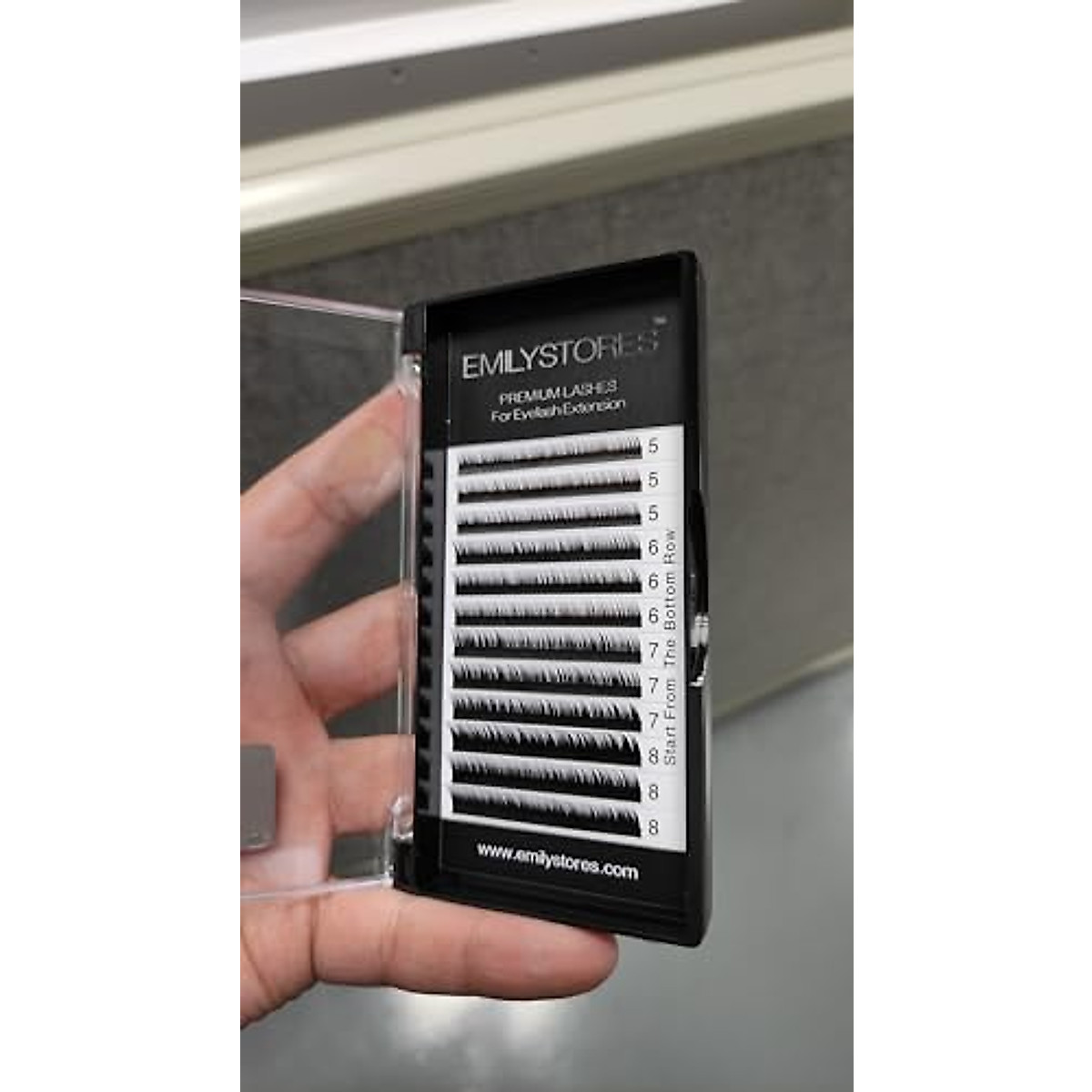 EMILYSTORES Bottom Lash Extension Eyebrow Eyelash Extensions Under Lower False Lashes Mixed J Curl 0.10mm Length 5mm 6mm 7mm 8mm In One Tray