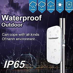 AC1200 Outdoor WiFi Extender Weatherproof，WiFi Booster and Signal Amplifier，WiFi Extender Outdoor Long Range，Up to 1200Mbps Dual Band WiFi Repeater ，Covers Up to Least 3440 Sq. ft and 30 Devices