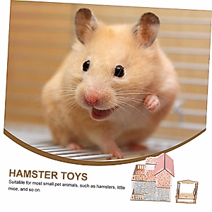 balacoo 1 Set Hamster Villa Gerbil Hideout Small Animal Play Toys Tunnel House Guinea Pig Hideout Guinea Pig Hideaway Hedgehog Hut Hamster Hut Rat Playground Guinea Pig Cage Acrylic Wooden