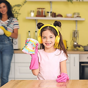 Whaline 6Pcs Ice-Cream Colorful lce Lolly Pattern Swedish Kitchen Dishcloths Reusable Dish Towels Cotton Absorbent Cleaning Cloth for Summer Holiday Home Party Kitchen Bathroom Cleaning 6.7 x 7.7 Inch