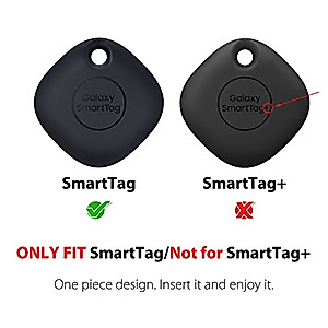 Silicone Case for Galaxy SmartTag with Keychains, 2 Pack Anti-Scratch Protective Cover with Carabiner (Pink/Purple)