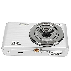 1080P Kids Selfie Camera, 2.4 Inch HD Screen, Portable Compact Camera with Fill Light for Teens Beginners, 16X Digital Zoom, Continuous Shot, Image Stabilization, 128GB Expansion