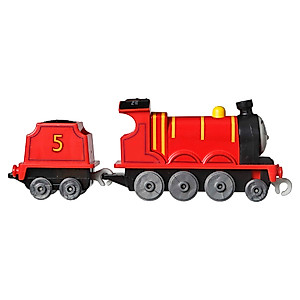 Thomas & Friends Fisher-Price die-cast Push-Along James Toy Train Engine for Preschool Kids Ages 3+