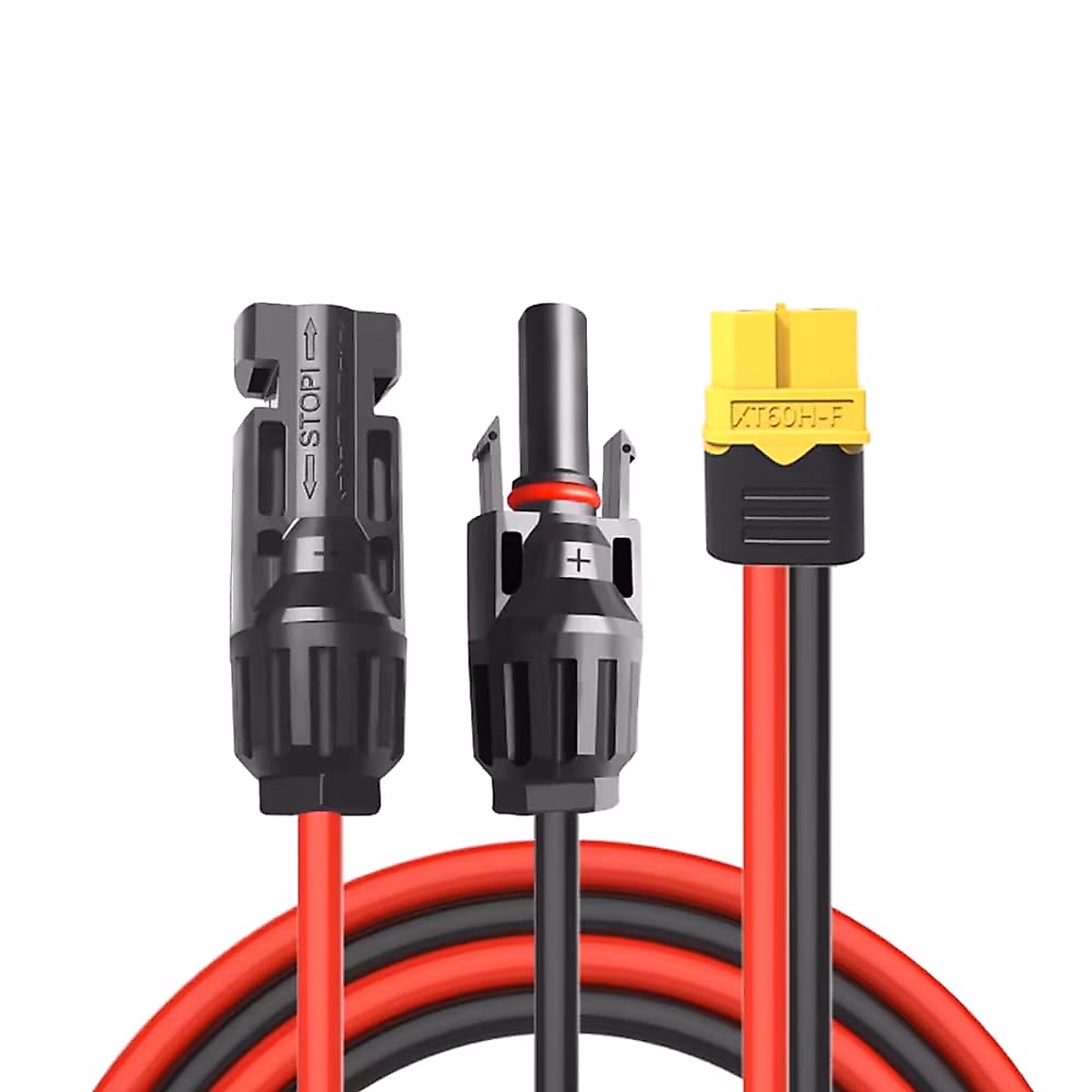 RedYutou Solar to XT60 Charging Extension Cable 12AWG Solar Connectors Adapter Cable 50FT for XT60 Female Cable Input Port Portable Power Station and Solar Generator