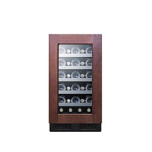Summit CL18WCPNR 18-inch wide 29 Bottle Capacity Wine Cellar Built-In or Freestanding Use, Panel Ready (RHD, Wine)