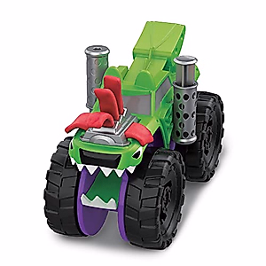 Play-Doh Wheels Chompin' Monster Truck Toy for Kids 3 Years and Up with Car Accessory and 4 Non-Toxic Colors Including Terrain Color