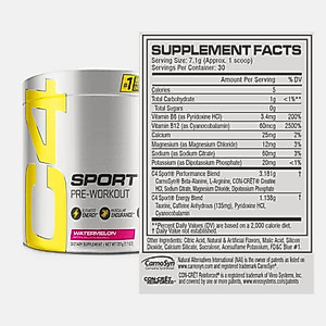 C4 Sport Pre Workout Powder Watermelon - NSF Certified for Sport + Preworkout Energy Supplement for Men & Women - 135mg Caffeine + Creatine Monohydrate - 30 Servings