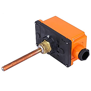 Temperature Start Regulator, 30-110℃ G1/2 Male Thread 220V Hot Water Pipeline Thermostat Temperature Controller