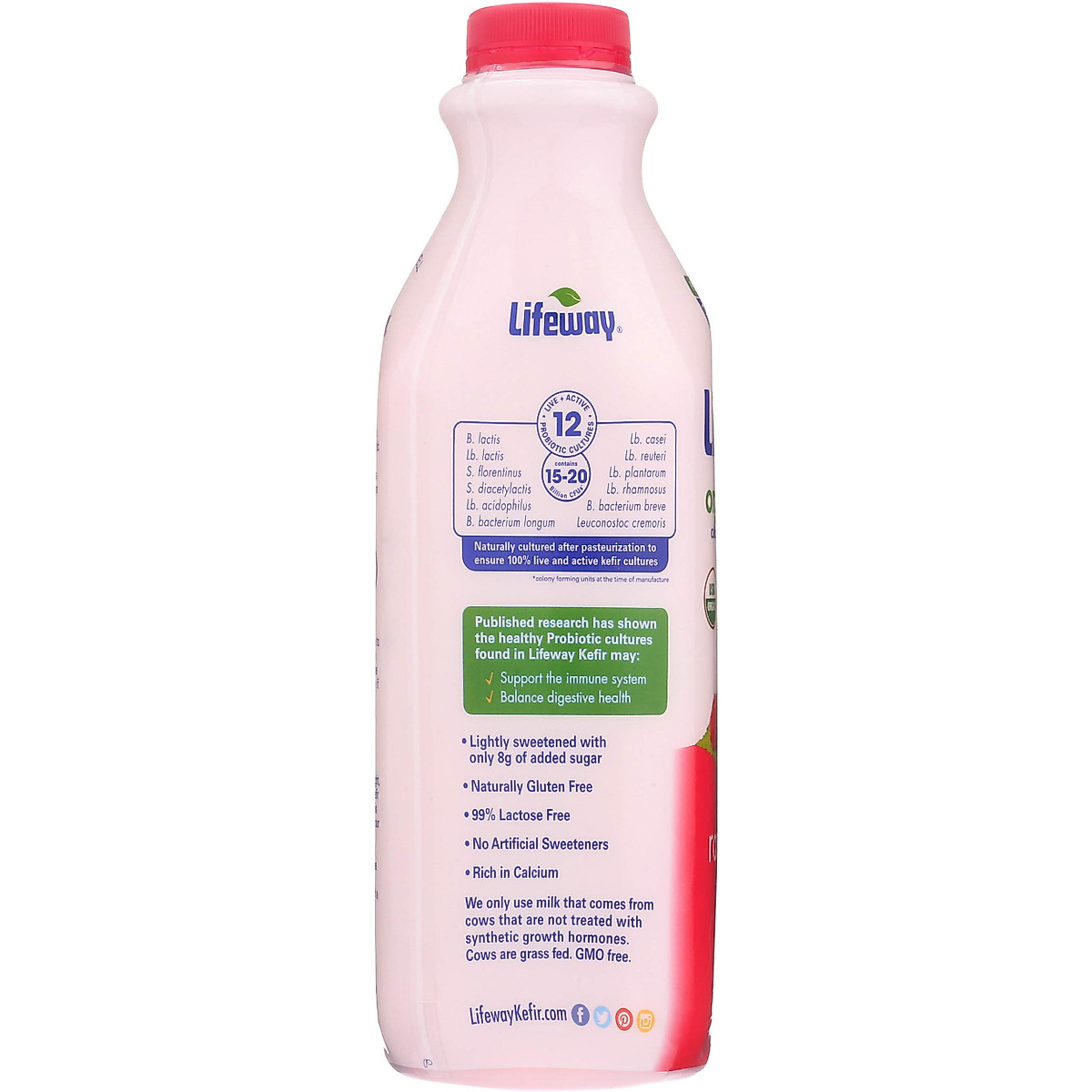 Lifeway, Kefir Raspberry Low-Fat Organic, 32 Ounce