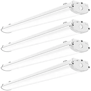ANTLUX 4FT LED Vapor Tight Light Fixture, 50W 5000LM (120W Eq.), 4 Foot LED Vapor Proof Outdoor Shop Lights, IP66 Tri-Proof Lights for Parking Garage Carport Car Wash, Freezer Light, Plug in, 4 Pack
