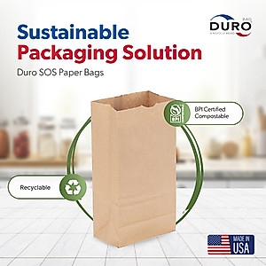 Duro Bag 4# Dubl Life SOS Bag 30# Recycled Kraft FSC (500 Pack)