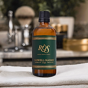 Caswell-Massey ROS After Shave Tonic, Refreshing and Invigorating Post-Shave Care, Masculine Rose Scent, 3.4 Fl Oz