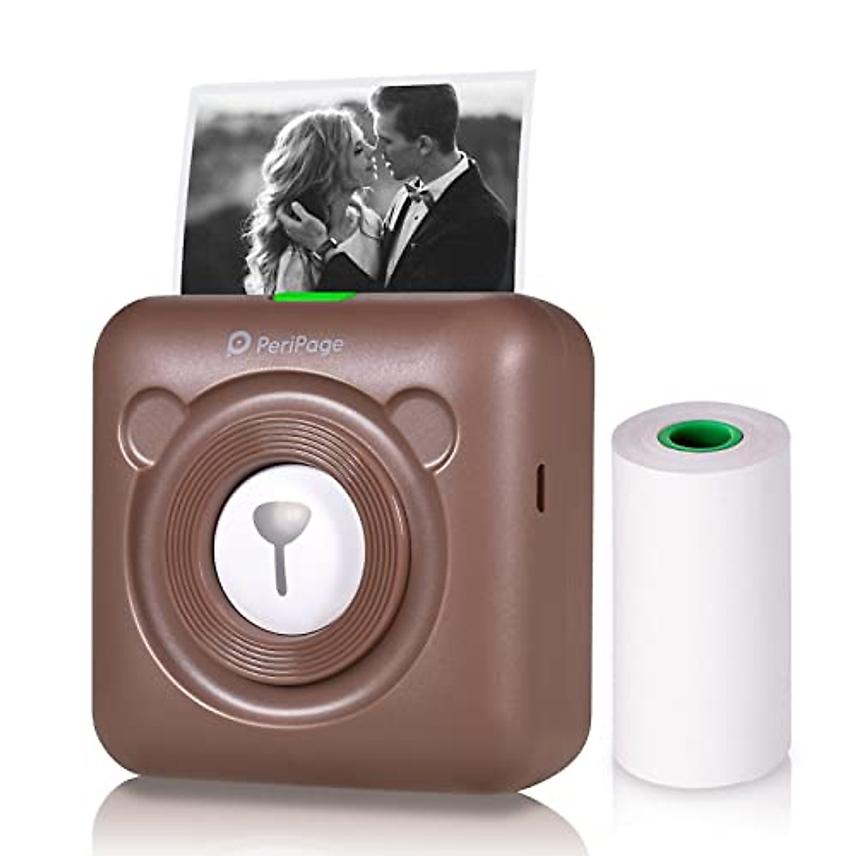 BISOFICE A6 Mini Pocket Printer HD 304DPI Wireless BT Thermal Printer Picture Photo Receipt Paper Printer Sticker AR Photo Function Inkless Printing Compatible with Android iOS Smartphone Windows