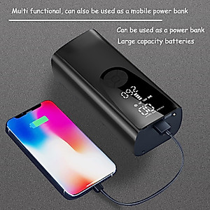 BigbugPro Wireless Portable Tire Air Compressor For Car - Upgrade Multiple Modes 22000mAh Tire Inflator 150 PSI High-Speed Inflation Pump Digital Air Compressor Tire Inflator Emergency Light-Black