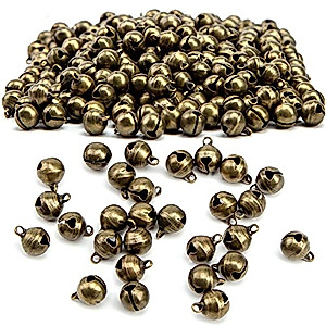 MCPINKY Bronze Jingle Bell,400pcs Small Bells DIY Mini Bell Bracelet Anklets Necklace Knitting and Jewelry Making,6mm
