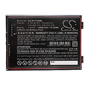 ASDQW 4000mAh/3.8V Replacement Battery for Honeywell 318-055-001, 318-055-002, 318-055-005, 318-055-067, CT50-BTSC CT40, CT40XP