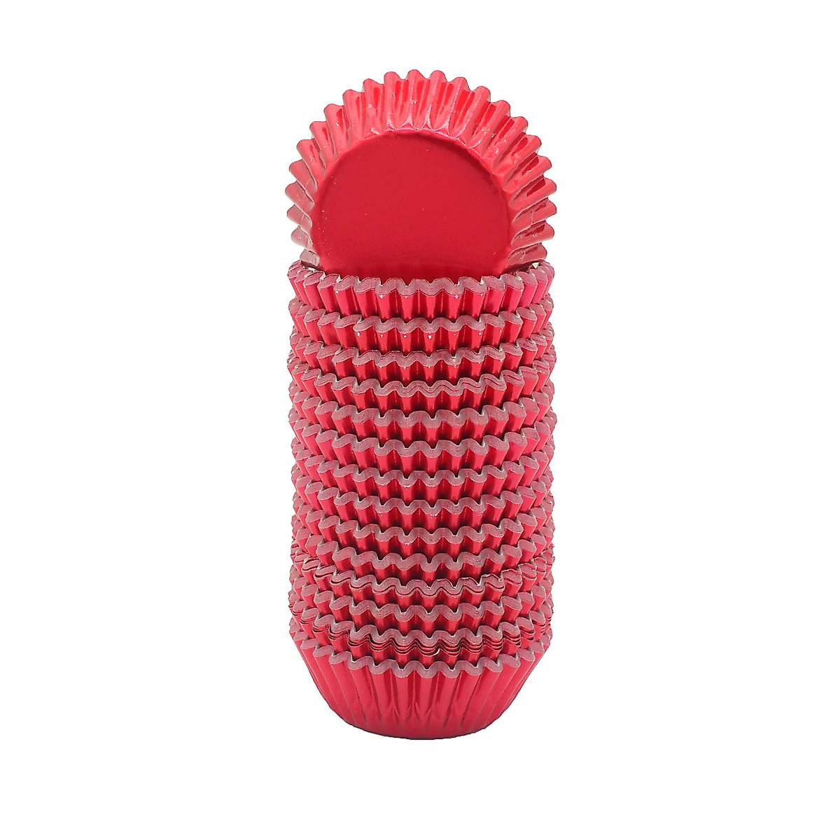 Mombake Mini Red Foil Cupcake Liners Muffin Baking Cups for Party and More, 300-Count