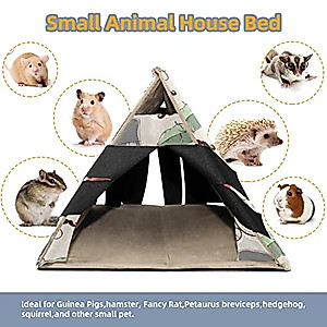 enheng Small Pet Hideout Vintage Objects Hamster House Guinea Pig Playhouse for Dwarf Rabbits Hedgehogs Chinchillas