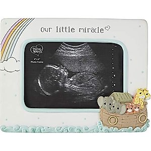 Precious Moments 202408 Our Little Miracle Noah’s Ark Resin Sonogram Photo Frame