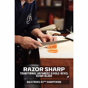 Dalstrong Yanagiba Knife - 10.5 inch Sushi Knife - Gladiator Series Elite - Forged German High Carbon Steel - Black G10 Handle Kitchen Knife - Asian Vegetable Knife - Sheath Included - NSF Certified