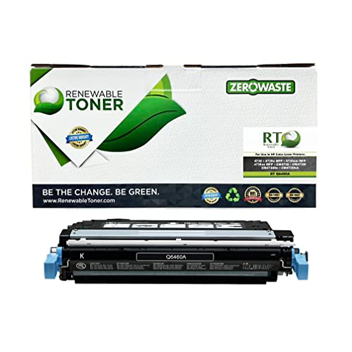 Renewable Toner Compatible Toner Cartridge Replacement for HP Q6460A 644A Color Laser Printers 4730 CM4730 (Black)