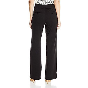 Riders by Lee Indigo Women's Ponte Knit Pant, Black, 10 Petite