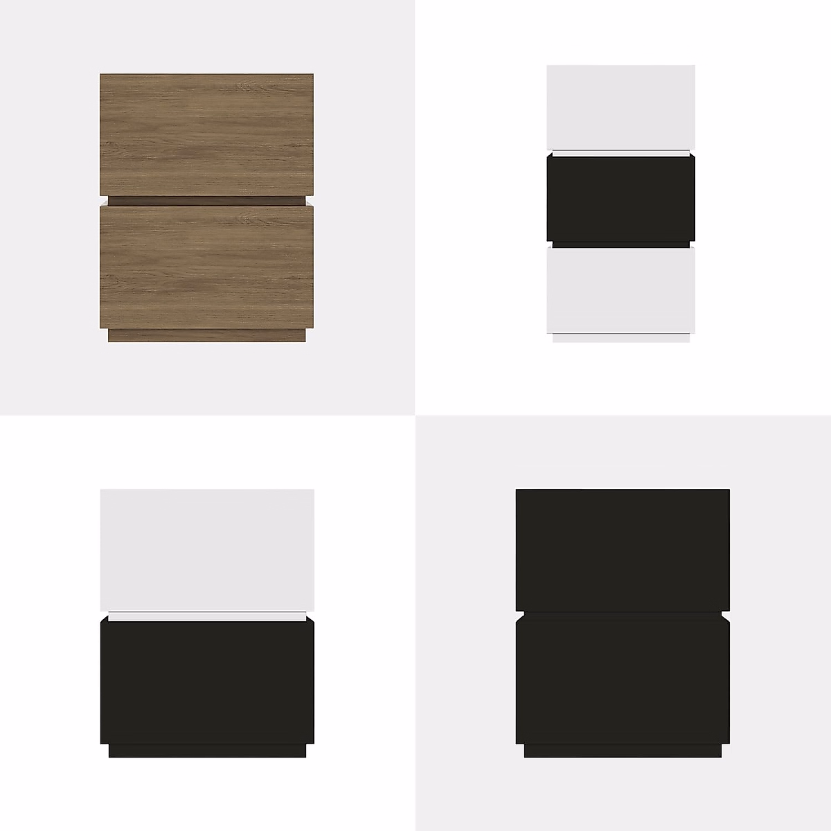 Stackable 1 Drawer Dresser, Small Dresser for Closet Organizer with Modern Wood Dresser for Kids Nightstand Sofa Table Drawer Chest, Storage Cabinet for Entryway Bedroom, 15.7in, Black