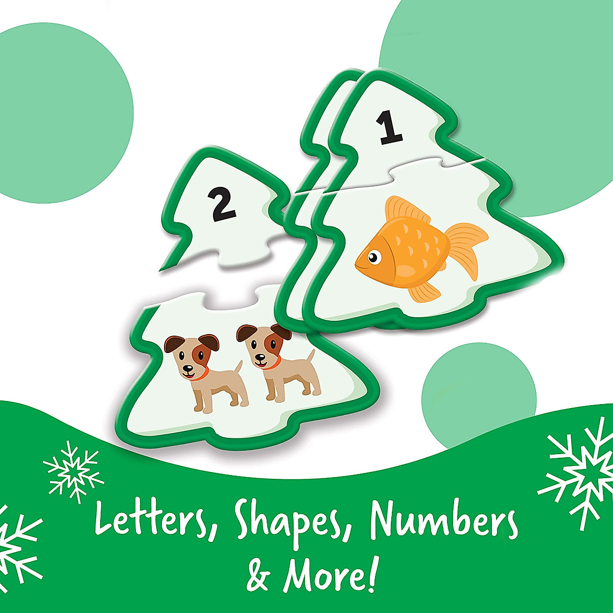 Learning Resources Holiday Preschool Puzzle Pack - Self-Correcting Puzzles, Christmas Preschool Toys, Educational Christmas Gifts , Christmas Gifts for Boys and Girls, Ages 3+