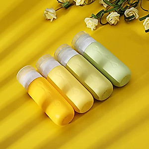 Gemice Travel Bottles for Toiletries Tsa Approved Travel 3oz Size Containers BPA Free Leak Proof Travel Tubs Refillable Liquid Travel Accessories for Cometic Shampoo and Lotion Soap