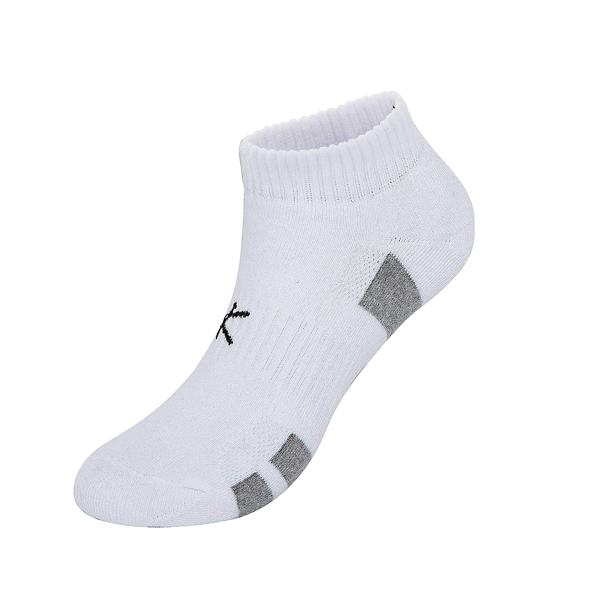 KONY Women's 6 Pairs Thick Cotton Cushioned Low Cut Ankle White Athletic Socks Mesh No Show Running Socks Size 6-9 (White - 6 Pairs)