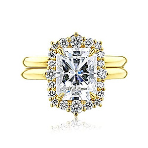 3.1 ct tw Kobelli Moissanite Raina Bridal Set - rose-gold / 8.5 / G-H